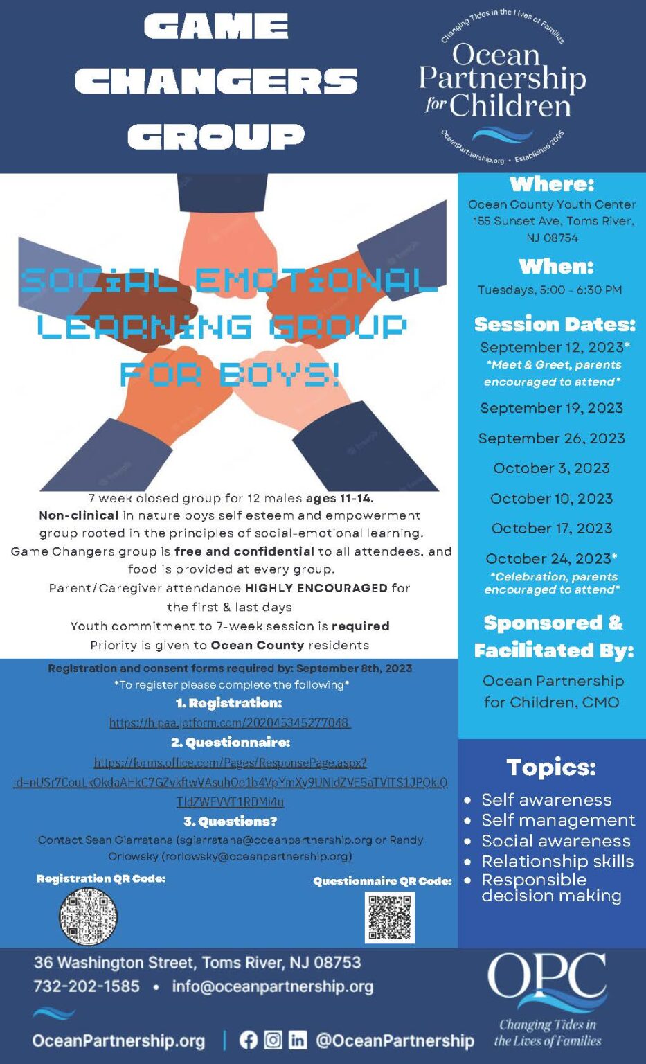 Game Changers: A Boys Social Emotional Learning Group | Ocean ...