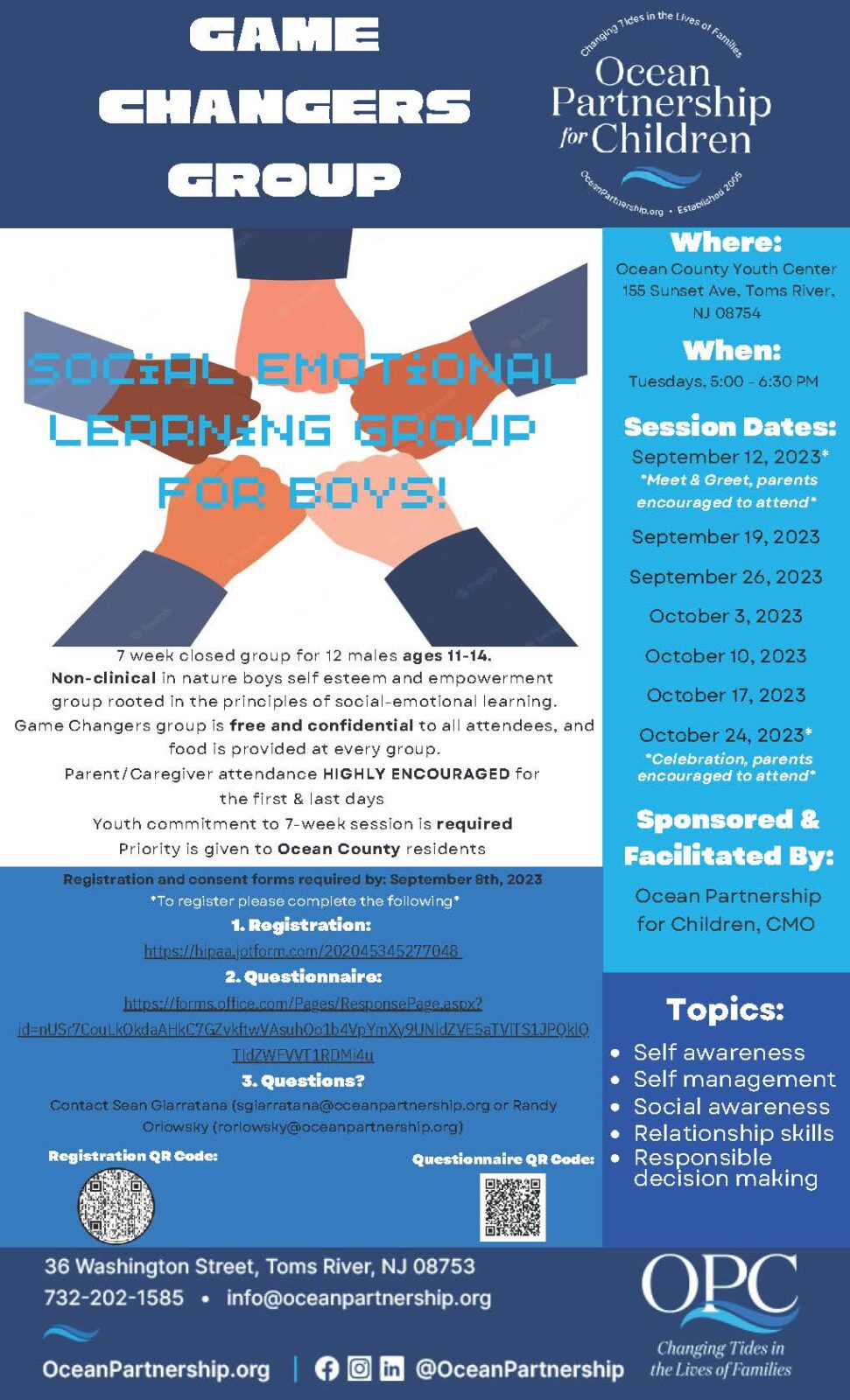 Game Changers: A Boys Social Emotional Learning Group | Ocean ...